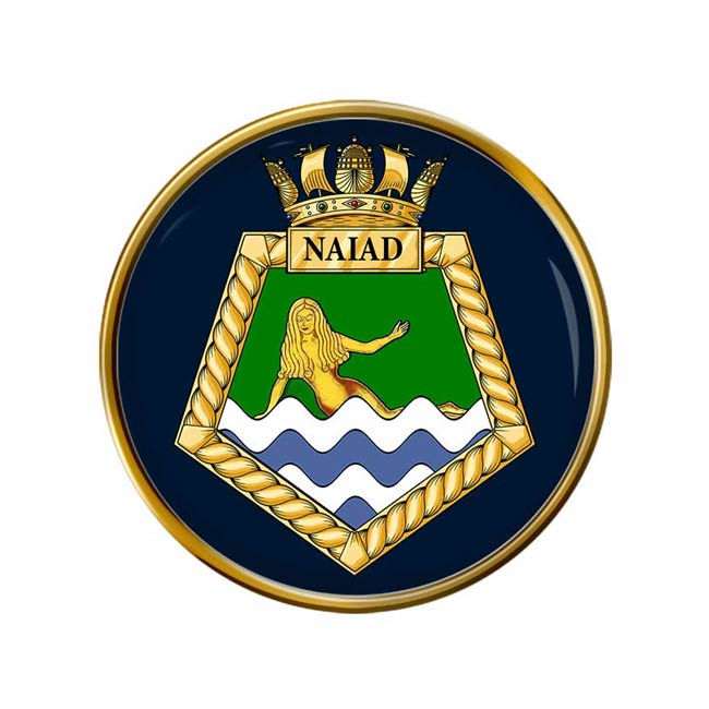 UK Gift Shop HMS Naiad, Royal Navy Pin Badge