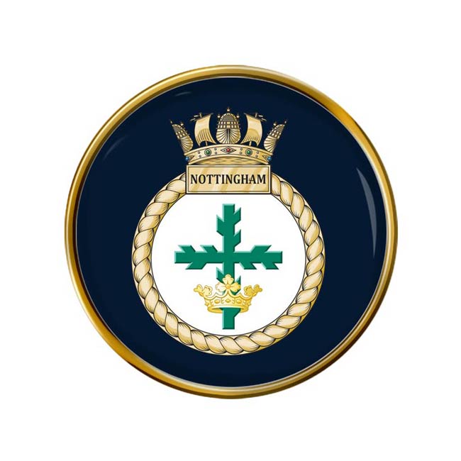 UK Gift Shop HMS Nottingham, Royal Navy Pin Badge