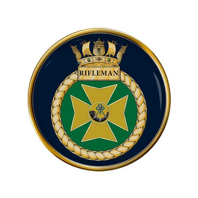 UK Gift Shop HMS Rifleman, Royal Navy Pin Badge