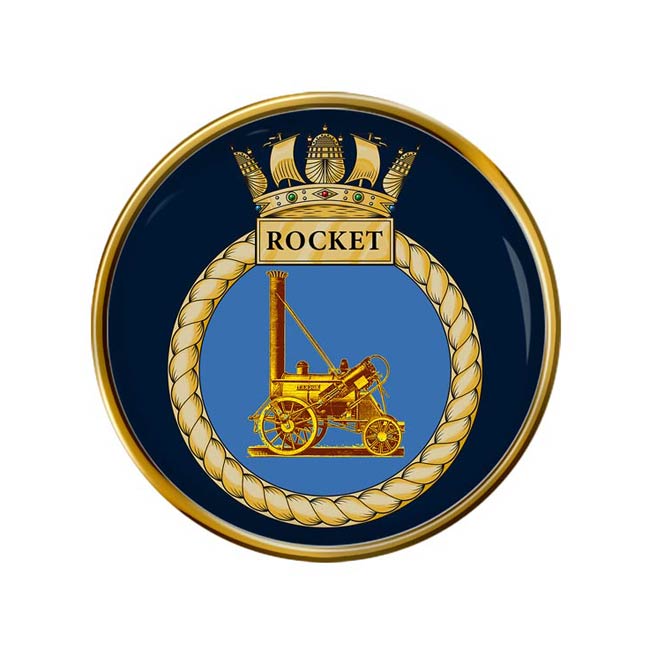 UK Gift Shop HMS Rocket, Royal Navy Pin Badge