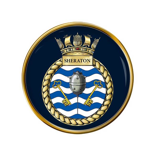 UK Gift Shop HMS Sheraton, Royal Navy Pin Badge