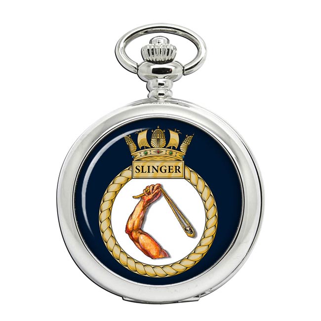 UK Gift Shop HMS Slinger, Royal Navy Pocket Watch