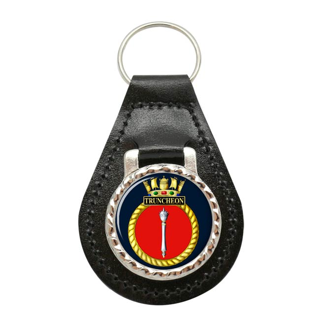 UK Gift Shop HMS Truncheon, Royal Navy Leather Key Fob