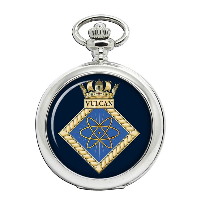 UK Gift Shop HMS Vulcan, Royal Navy Pocket Watch