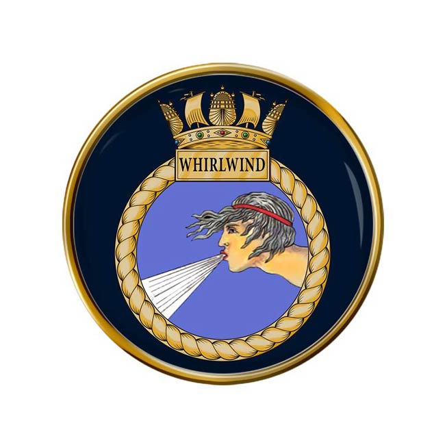 UK Gift Shop HMS Whirlwind, Royal Navy Pin Badge