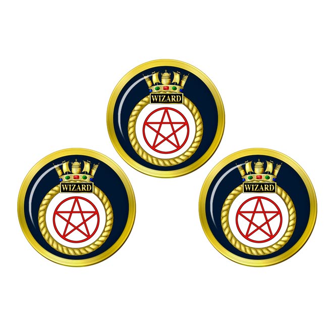 UK Gift Shop HMS Wizard, Royal Navy Golf Ball Markers