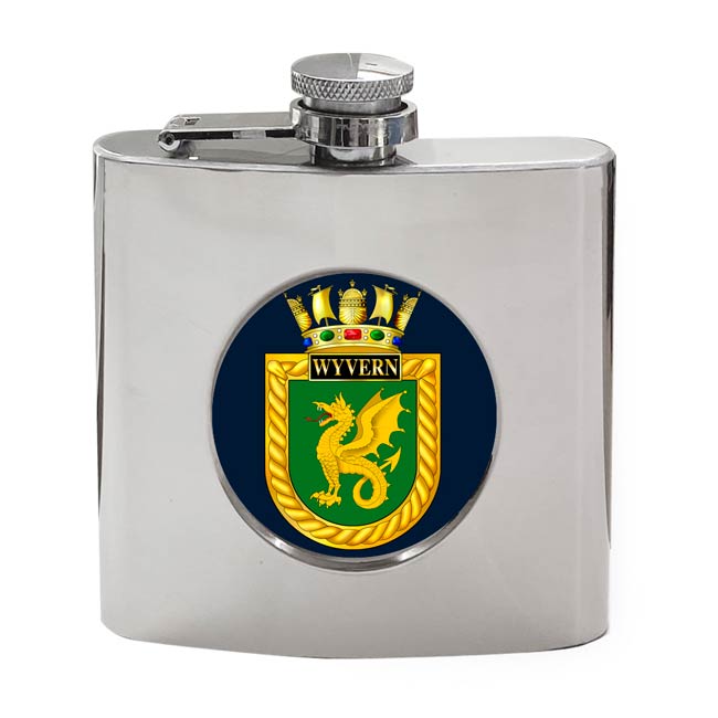 UK Gift Shop HMS Wyvern, Royal Navy Hip Flask