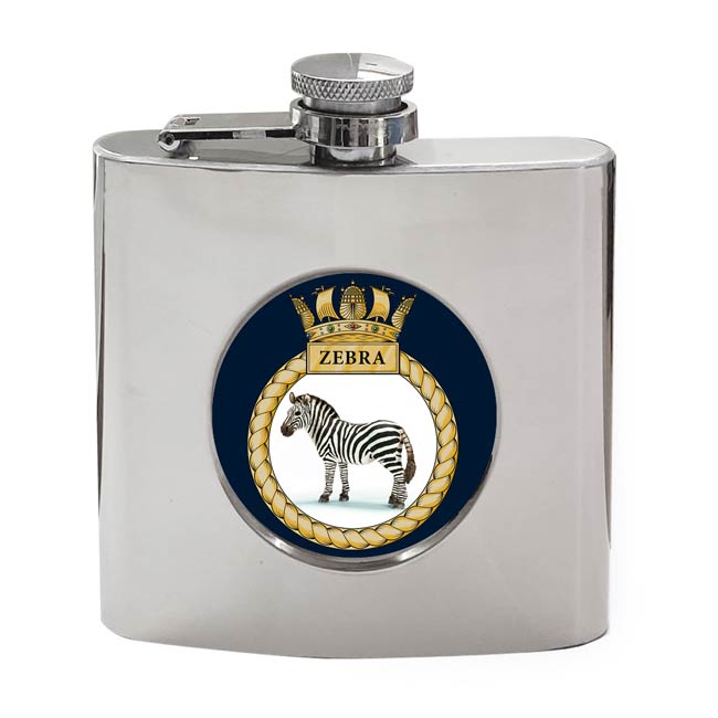 UK Gift Shop HMS Zebra, Royal Navy Hip Flask