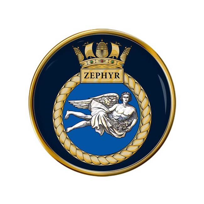 UK Gift Shop HMS Zephyr, Royal Navy Pin Badge