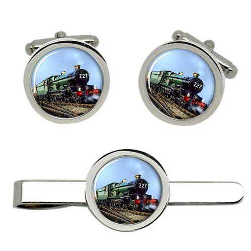 UK Gift Shop GWR Castle Class Cufflink and Tie Clip Set