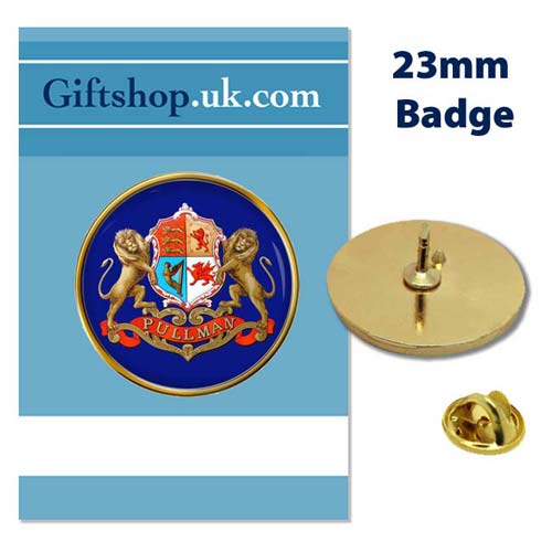 UK Gift Shop Pullman Train Crest Pin Badge