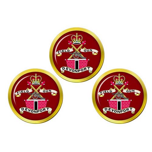 UK Gift Shop Devonport Royal Navy Field Gun crew Golf Ball Markers