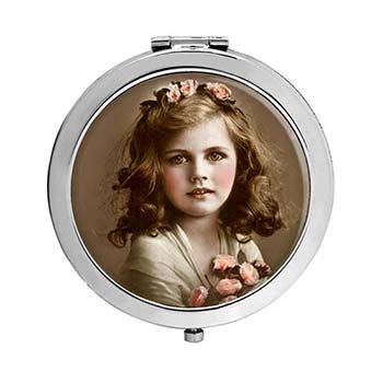 UK Gift Shop Young Victorian Girl Compact Mirror